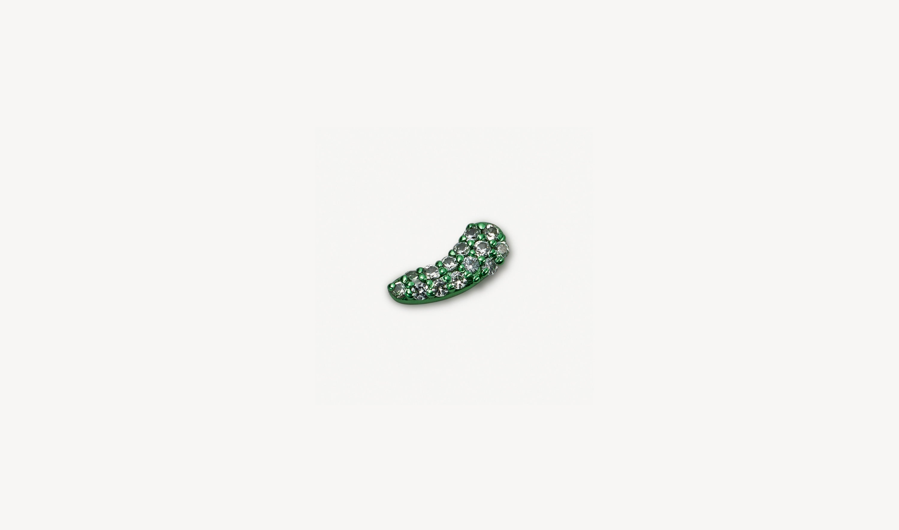 Pickle Charm | 18k White Gold | Loquet London