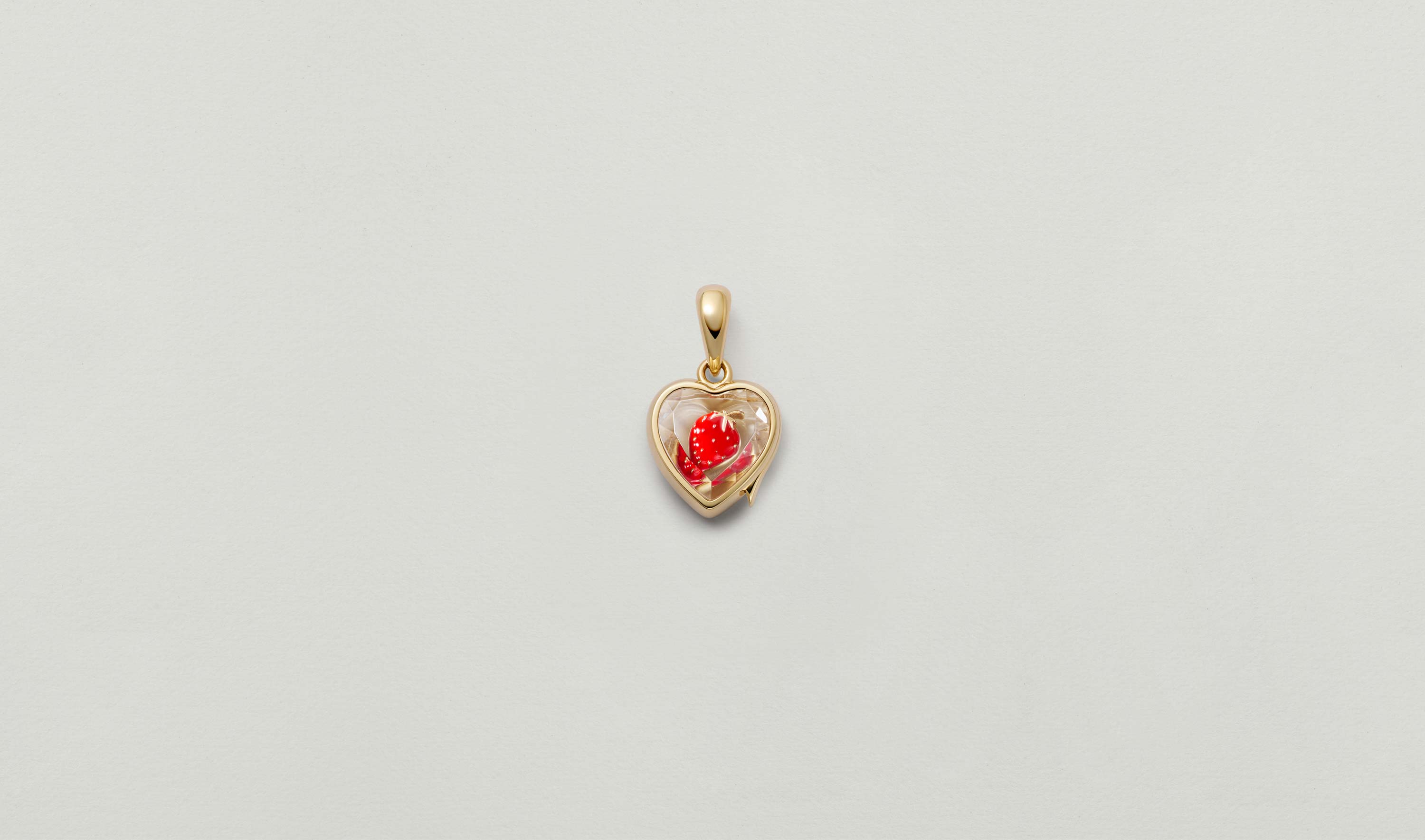 Mini Heart Locket with Sapphire | 14k Yellow Gold | Loquet London